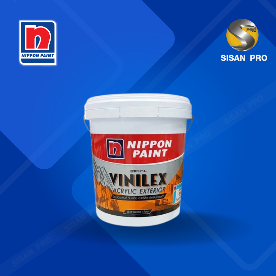 NIPPON PAINT VINILEX SG สีน้ำทาภายนอก เบส B -#523 Milky Grey 8.65ลิตร ...
