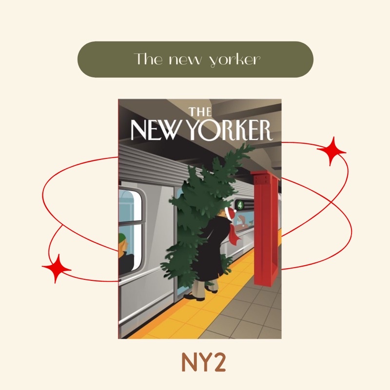 Lazymonday.shop โปสเตอร์ The New Yorker (Holiday collection) Ny2 ขนาด 12x18 นิ้ว ภาพแต่งห้องวัน ...