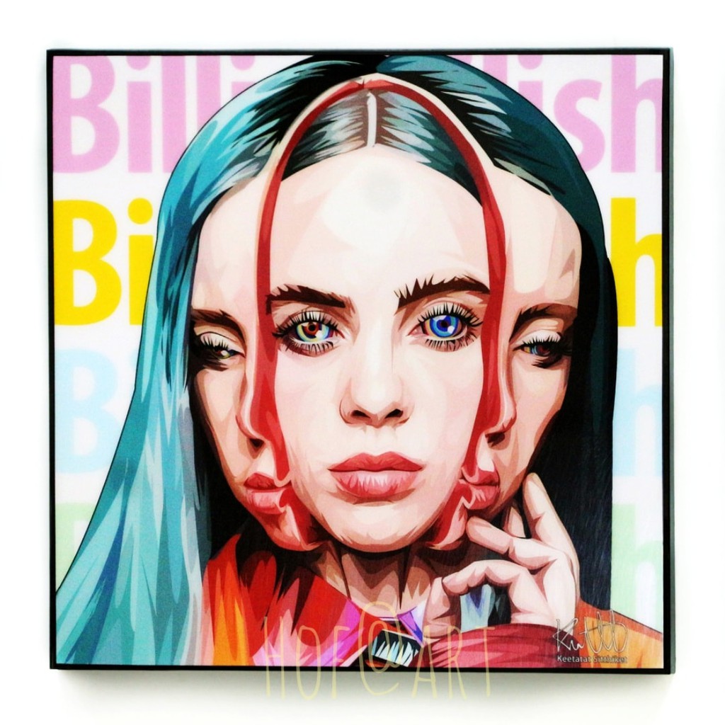 HOF@ART กรอบรูป รูปภาพติดผนัง Billie Eilish #1 บิลลี่ ไอลิช นักร้อง L ...